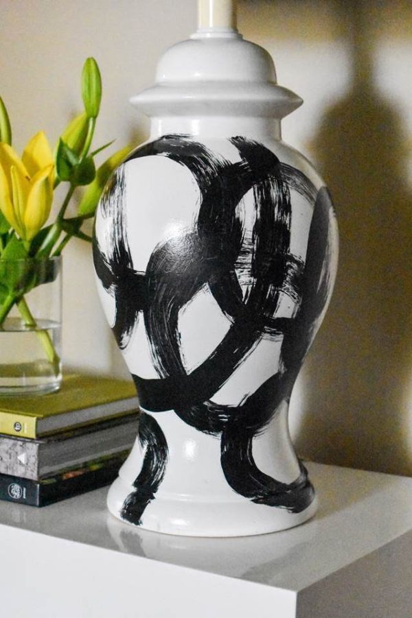 Easy DIY Brushstroke Lamp Tutorial - Dash of Jazz