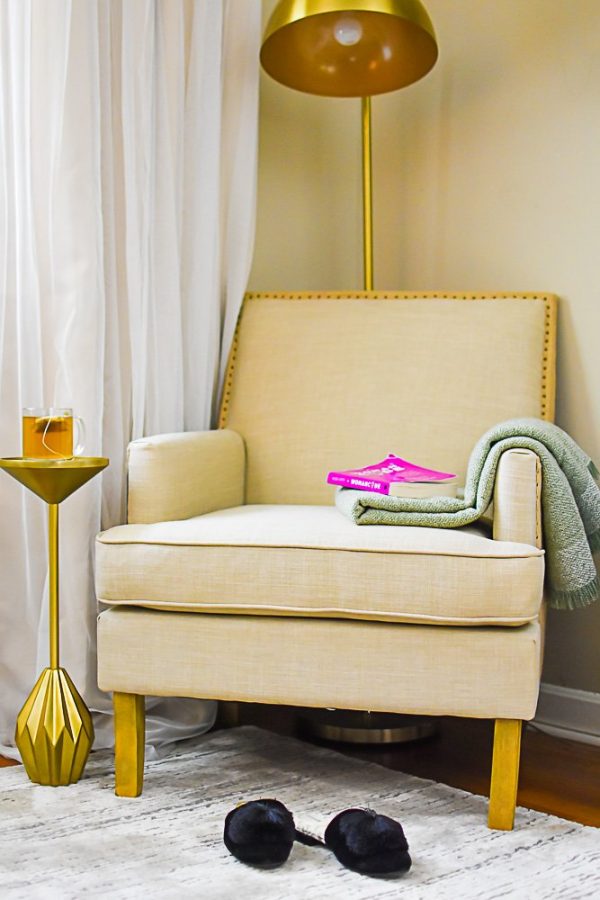 How I Styled a Cozy Reading Corner in my Living Room - Dash of Jazz