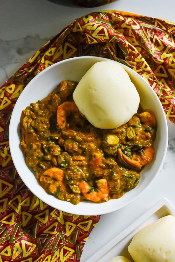 Okro Soup with Shrimp and Spinach (Nigerian Okra Soup) - Dash of Jazz