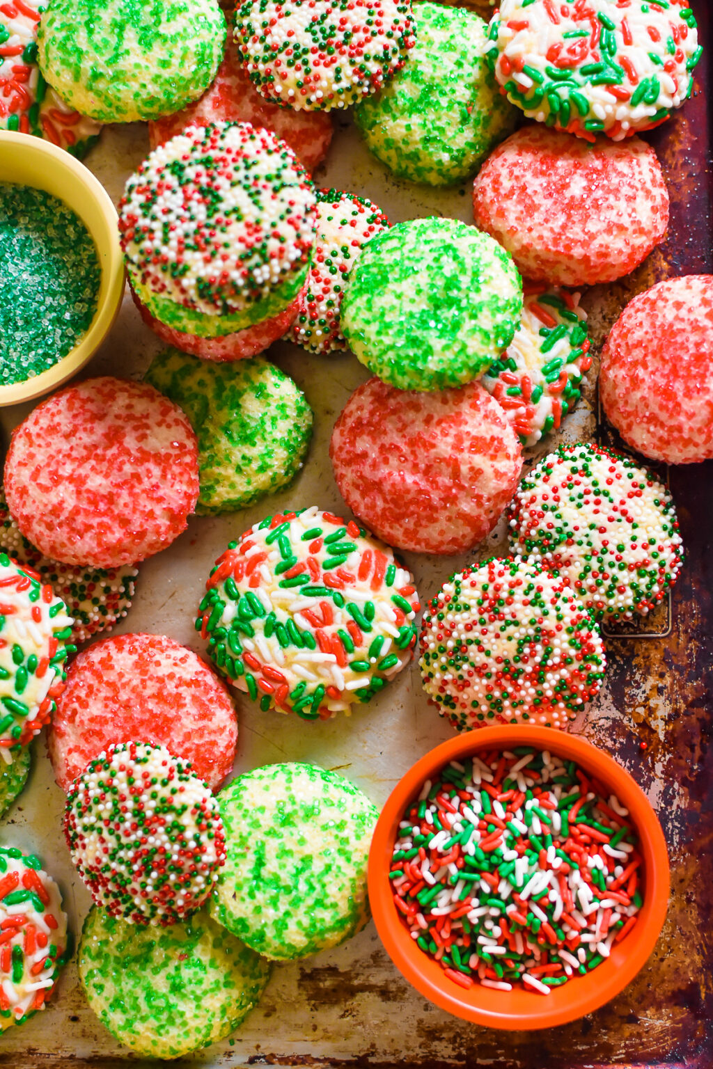 Easy Christmas Sprinkle Cookies - Dash of Jazz