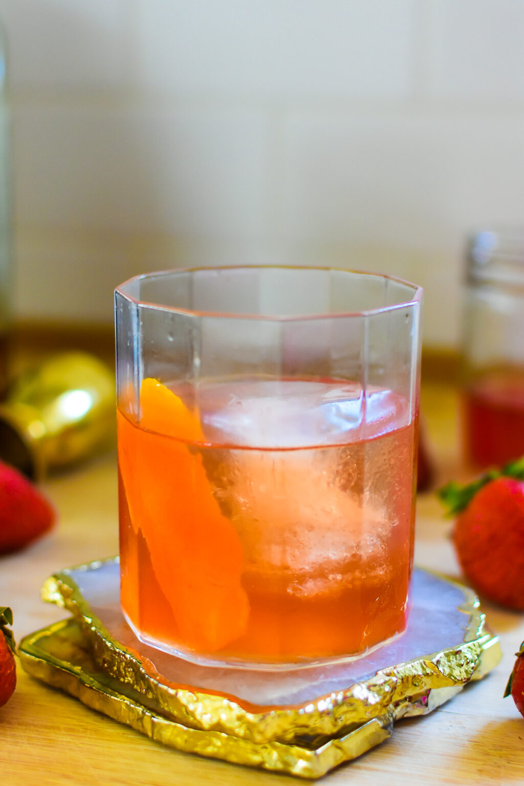 Strawberry Old Fashioned Cocktail - Dash of Jazz