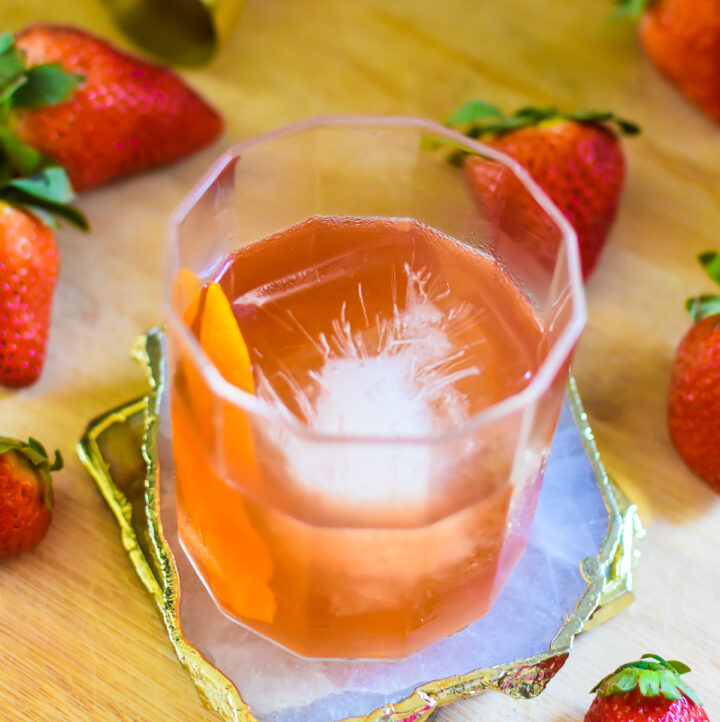 Strawberry Old Fashioned Cocktail - Dash of Jazz