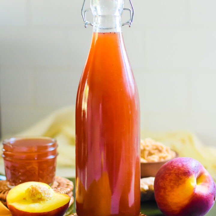 Peach Syrup Recipe (for Drinks & More!) - Dash of Jazz