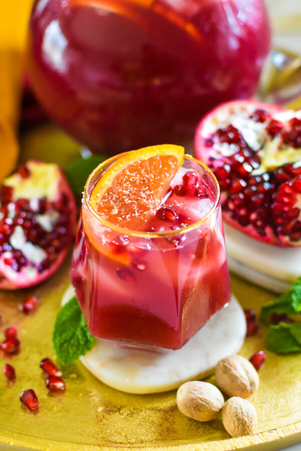 Pomegranate Mocktail Punch - Dash of Jazz