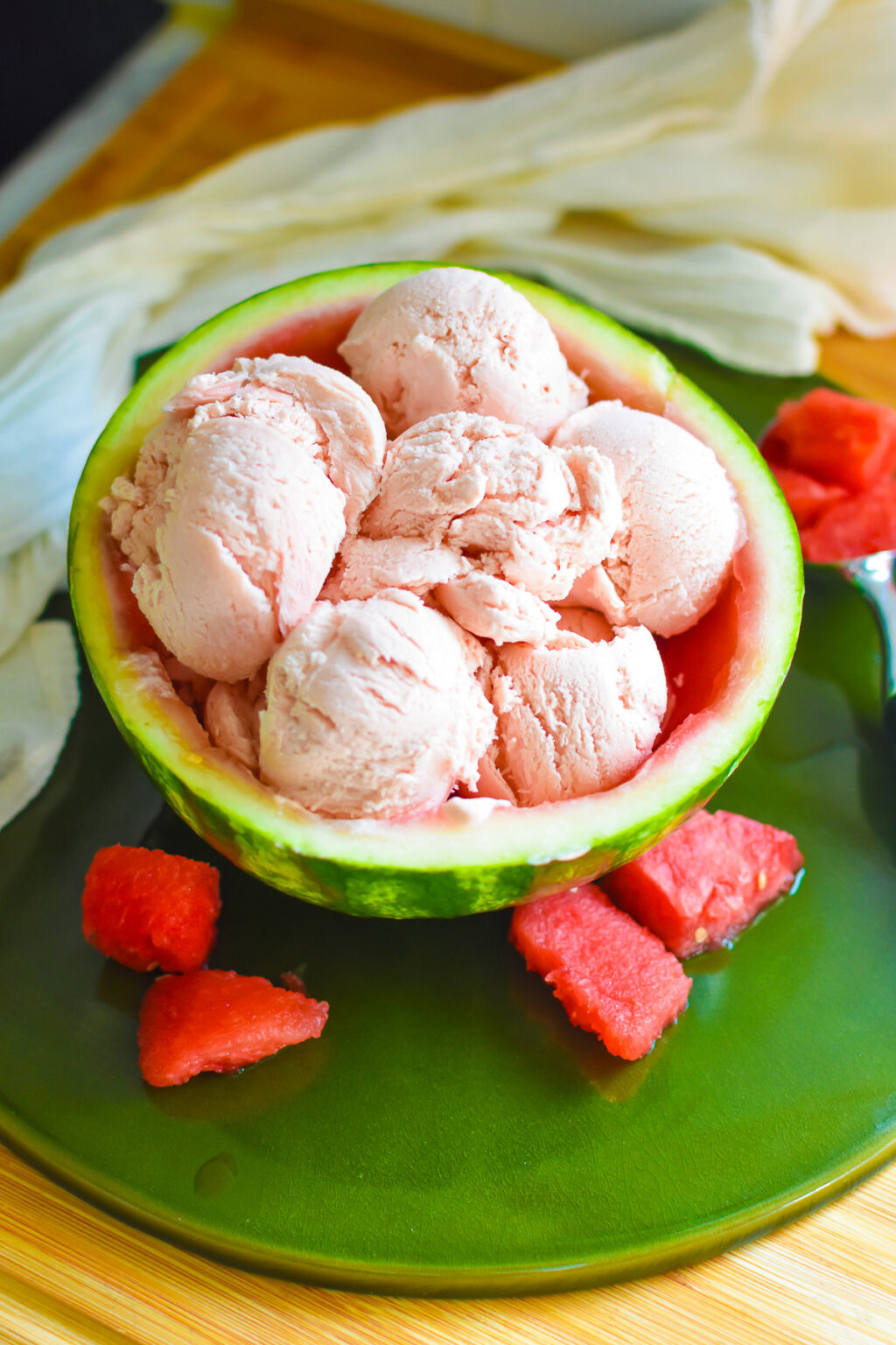 Homemade Watermelon Ice Cream (No-Churn Recipe!) - Dash of Jazz