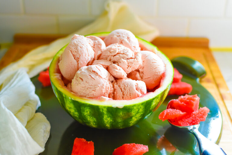 Homemade Watermelon Ice Cream (No-Churn Recipe!) - Dash of Jazz