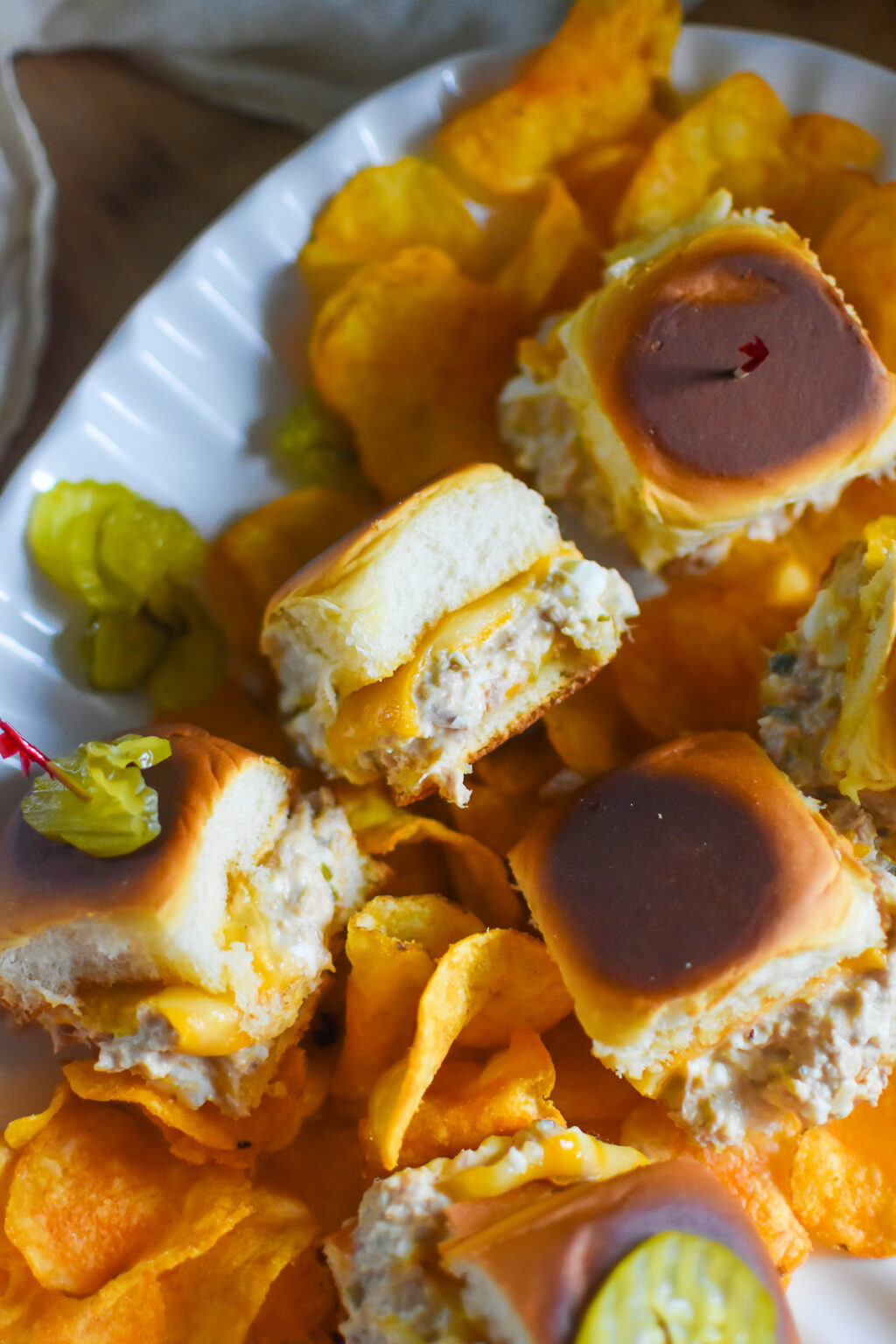 Baked Tuna Melt Sliders - Dash of Jazz